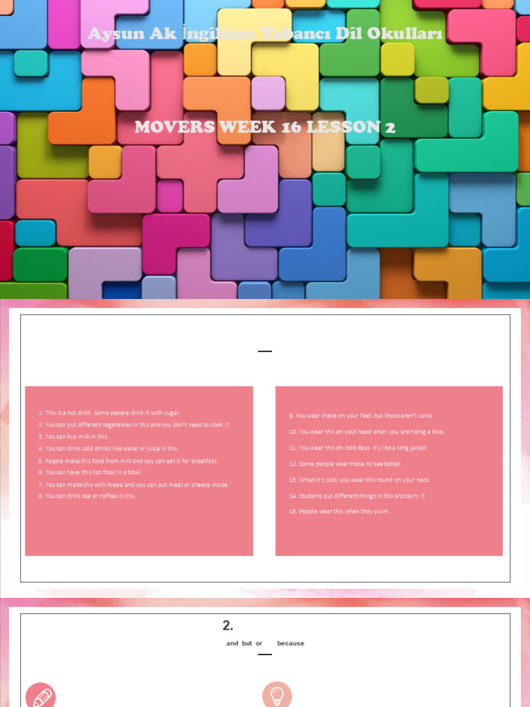 Movers Week 16 Lesson 2 | PDF