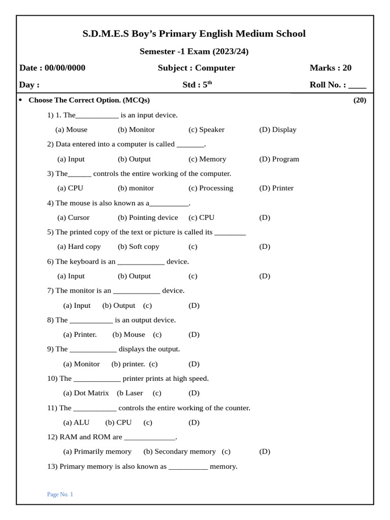Std8 Computer | PDF
