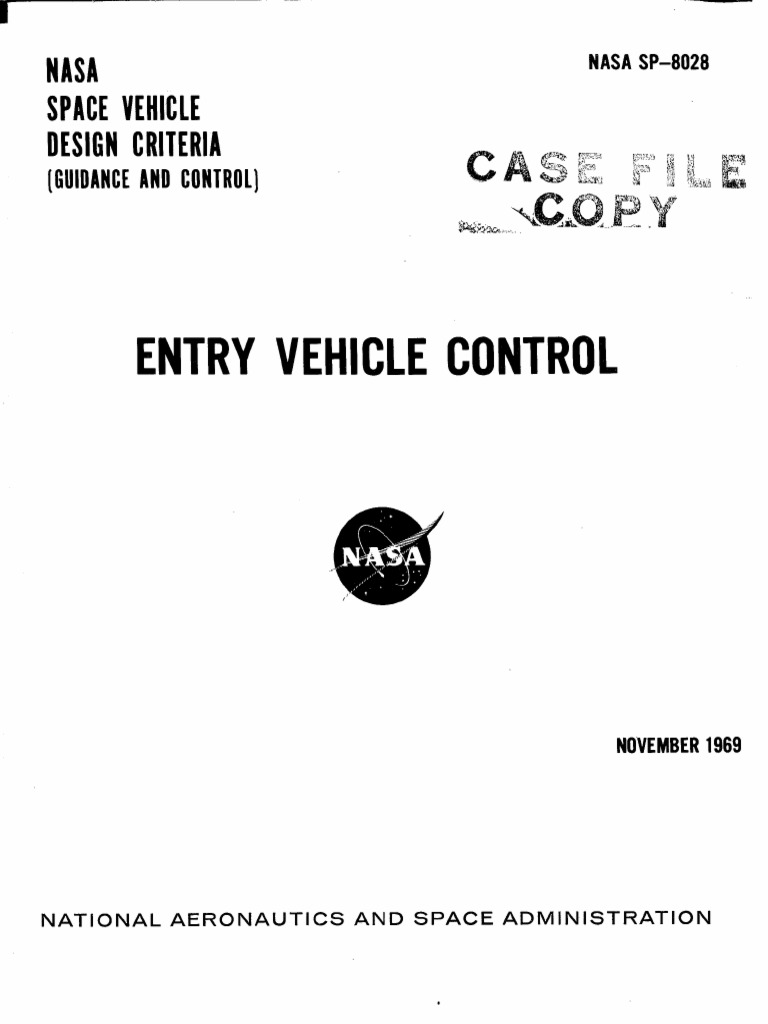 NASA SP8028 NASA Space Vehicle Design Criteria, Guidance and Control ...
