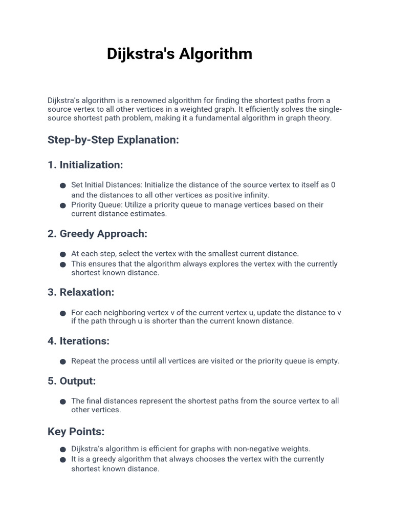 Dijkstra's Algorithm | PDF