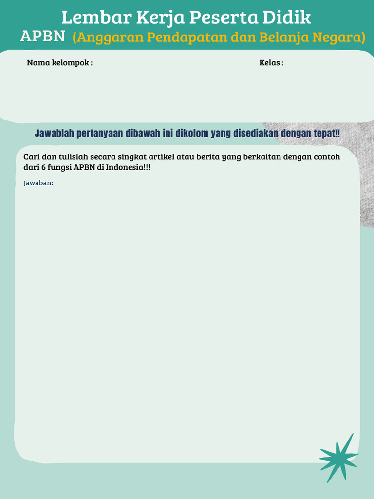 LKPD Materi Apbn Pert 2 | PDF