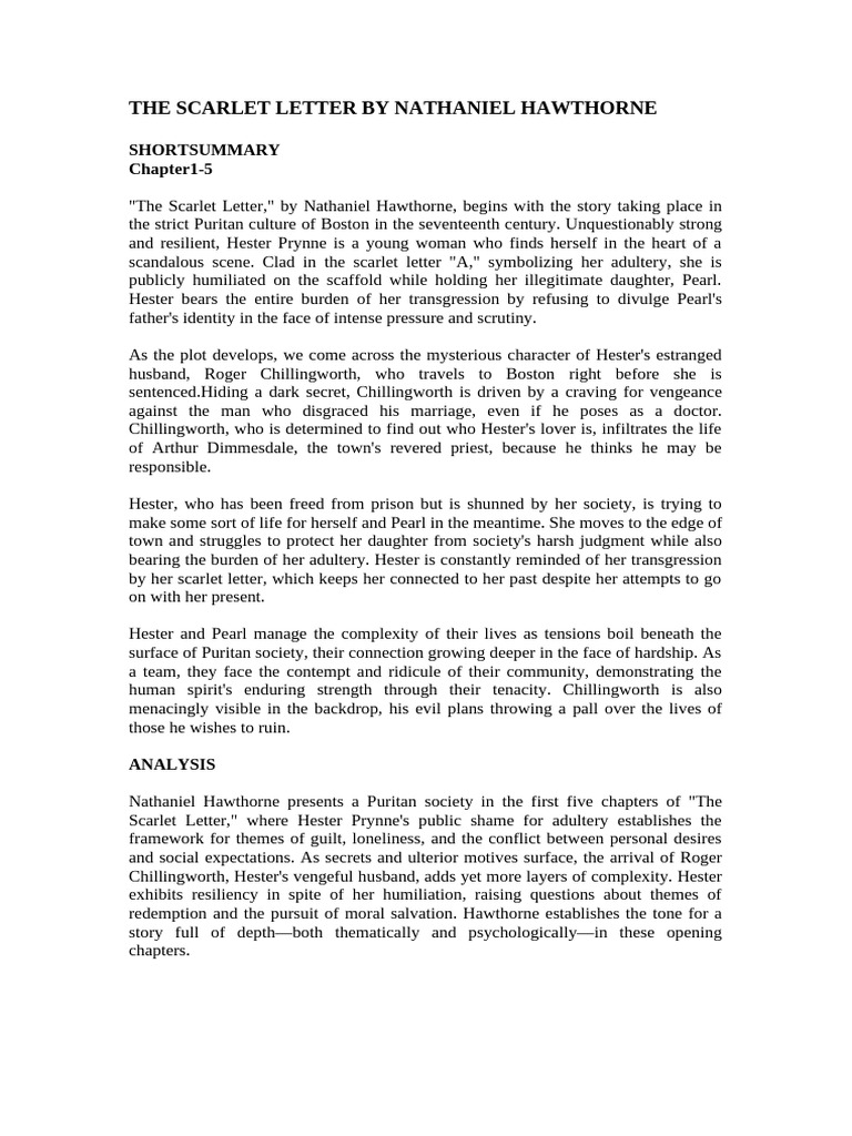 The Scarlet Letter by Nathaniel Hawthorne | PDF