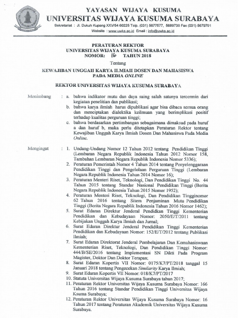 SK Rektor Repo | PDF