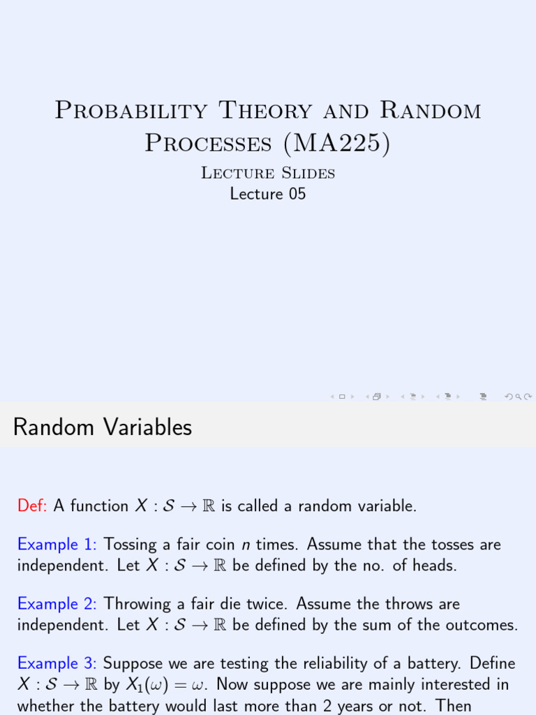 Lecture 05 | PDF | Probability Distribution | Probability Theory