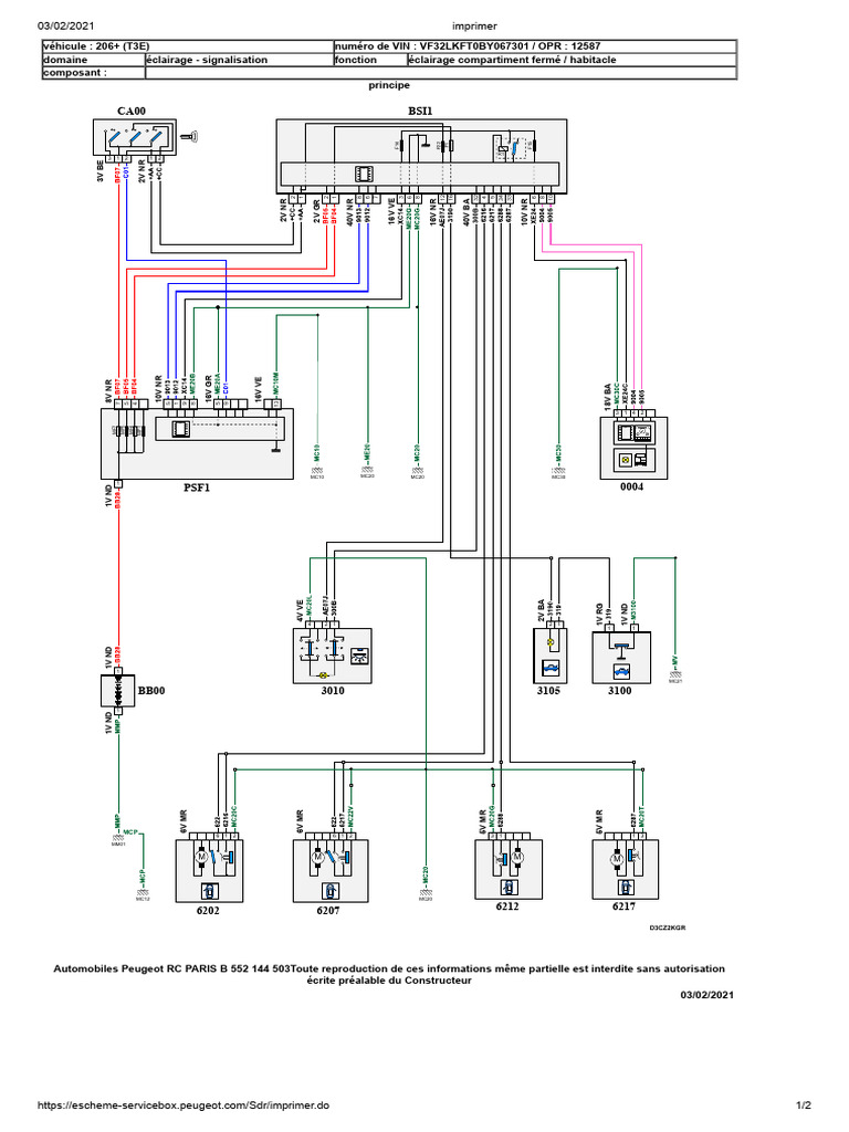 Schéma Électrique 206+ | PDF