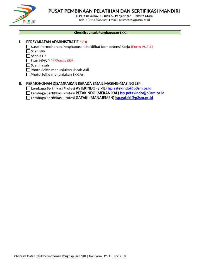 02. Permohonan Penghapusan SKK | PDF