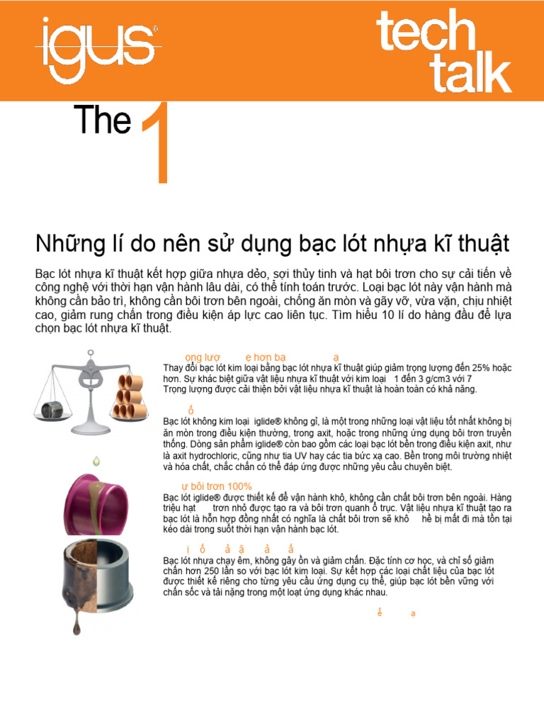 VN - 10 lý do nên sử dụng bạc lót nhựa kỹ thuật từ igus | PDF