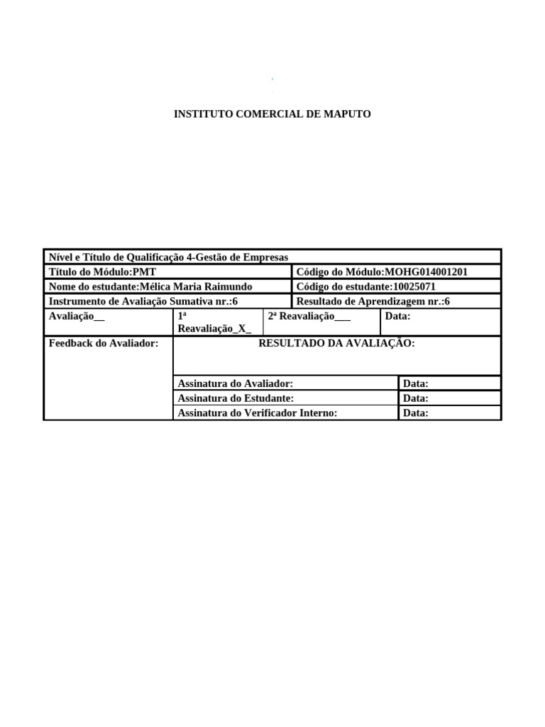 Modelo de Capa Icm | PDF