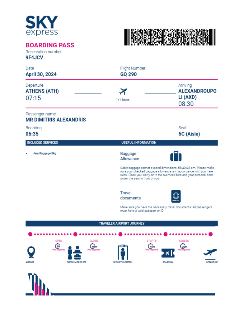 Boarding Passes 9F4JCV | PDF