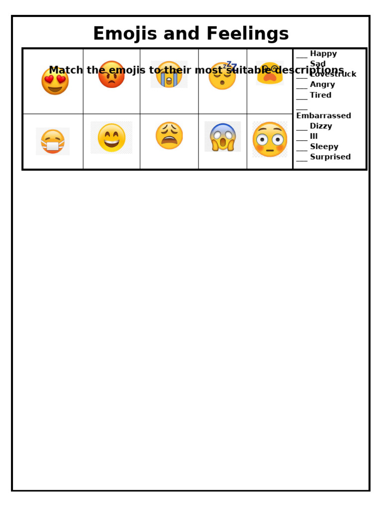 Adjectives With Emojis 2it | PDF