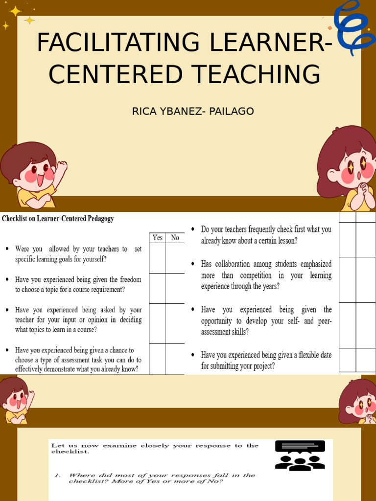 Facilitating Learner Centered Teaching Lesson Lesson 1 | PDF | Learning | Teachers