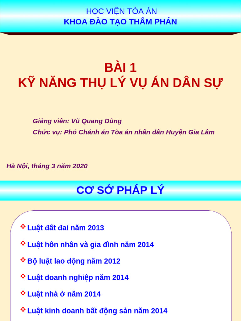 Bài 1. Ky Nang Thu Ly Vu An Dan Su | PDF