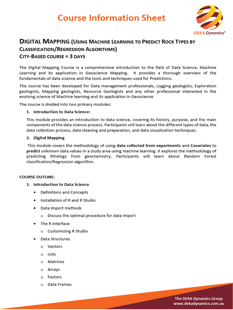 Digital Mapping Using Machine Learning Pdf