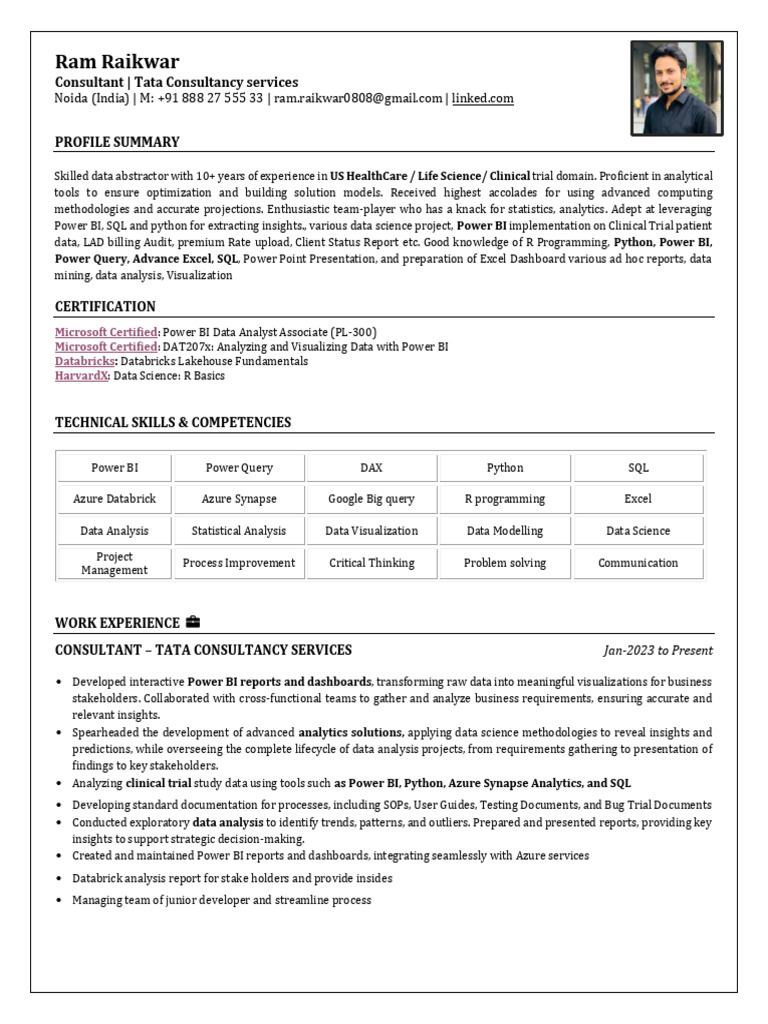 Ram Raikwar Resume | PDF | Data Science | Data Analysis