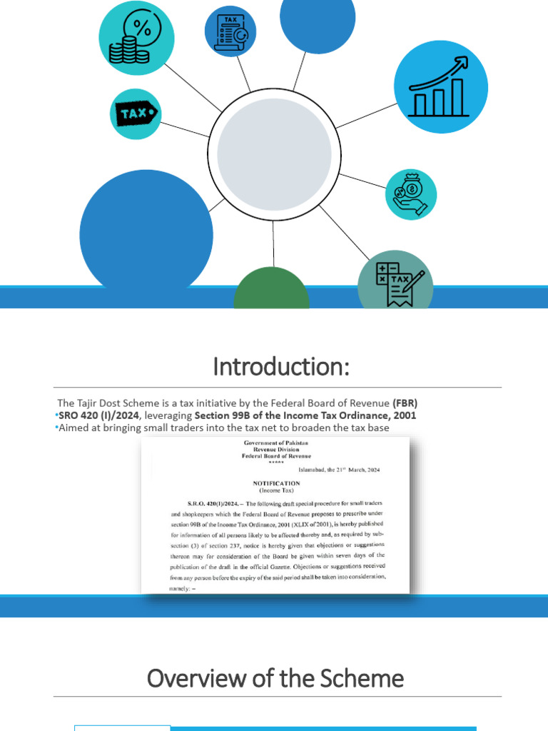 Presentation On Tajir Dost Scheme 2024 | PDF | Taxes | Economies