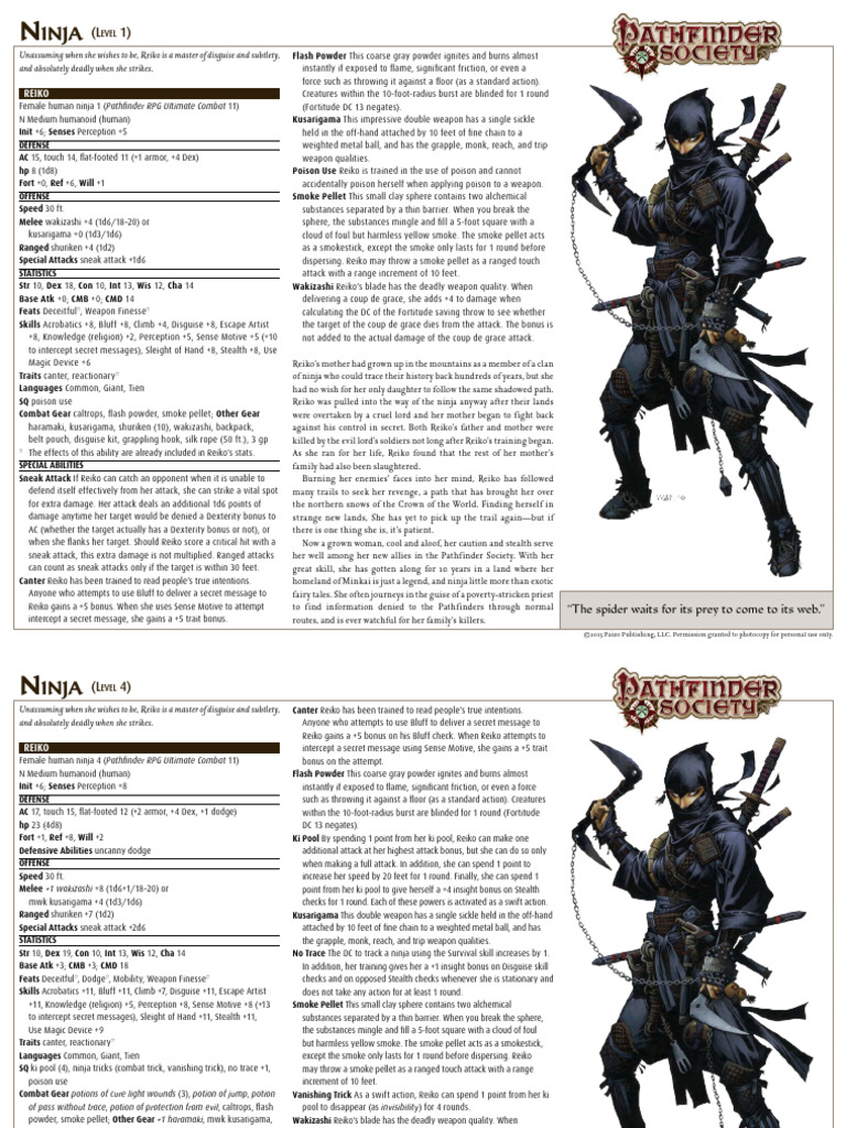 Ninja - All Levels | PDF | Ninja
