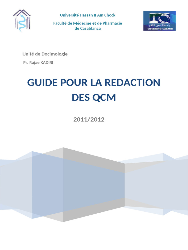 GUIDE de Rédaction Pour Les QCM-1 | PDF
