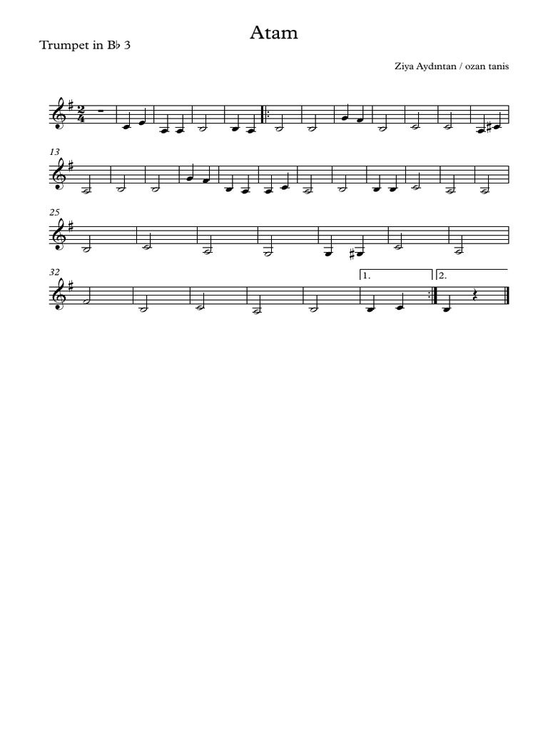 ATAM - Trumpet in BB 3 | PDF