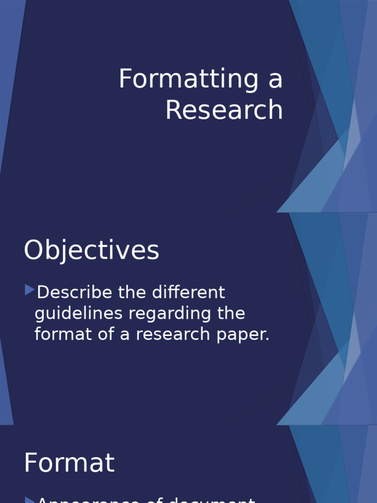 8 Formatting A Research | PDF