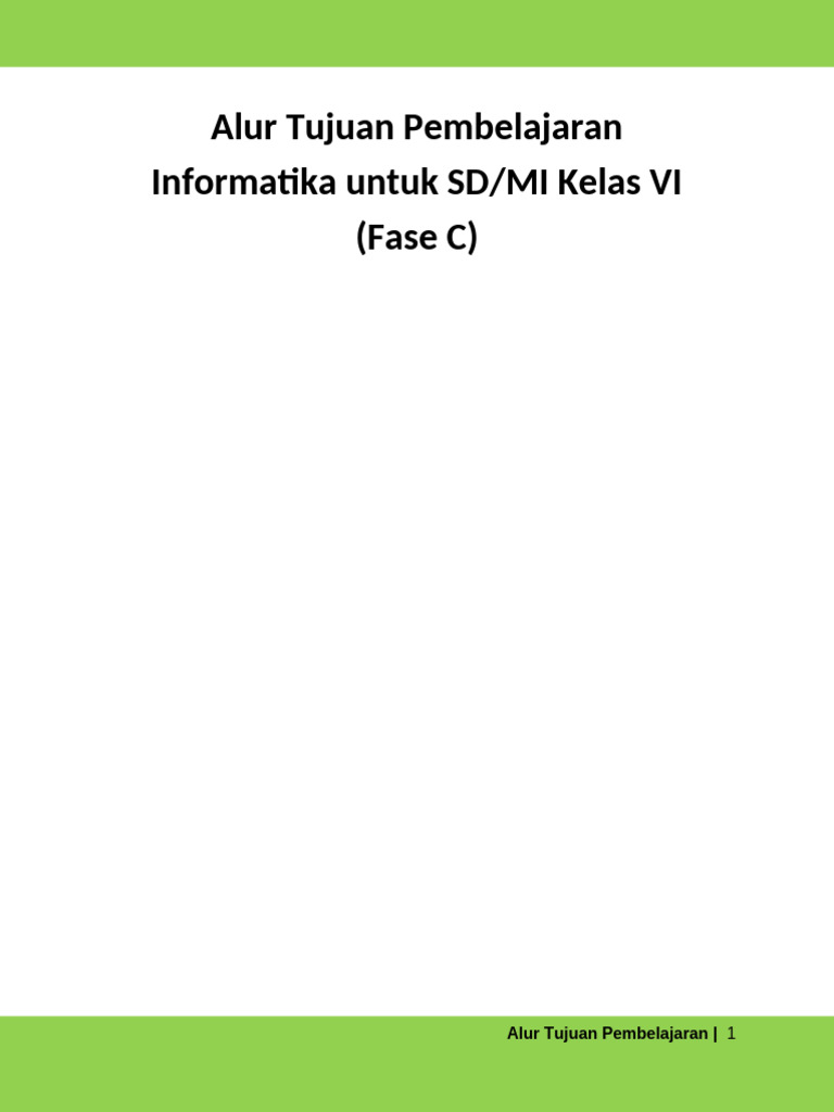 ATP Kelas 6 Informatika | PDF