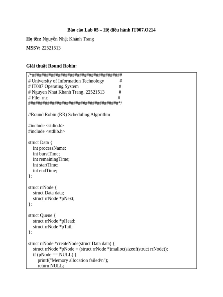 Báo cáo Lab 05 | PDF