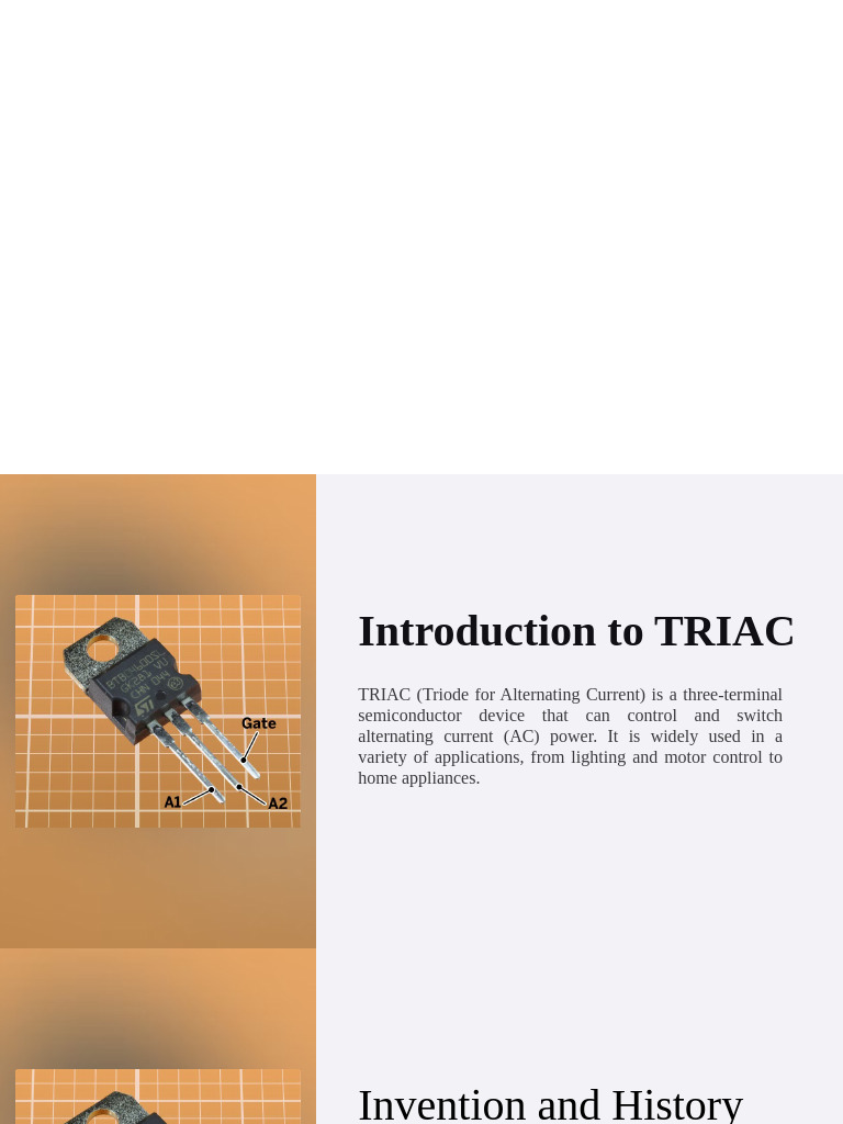 Introduction To TRIAC | PDF