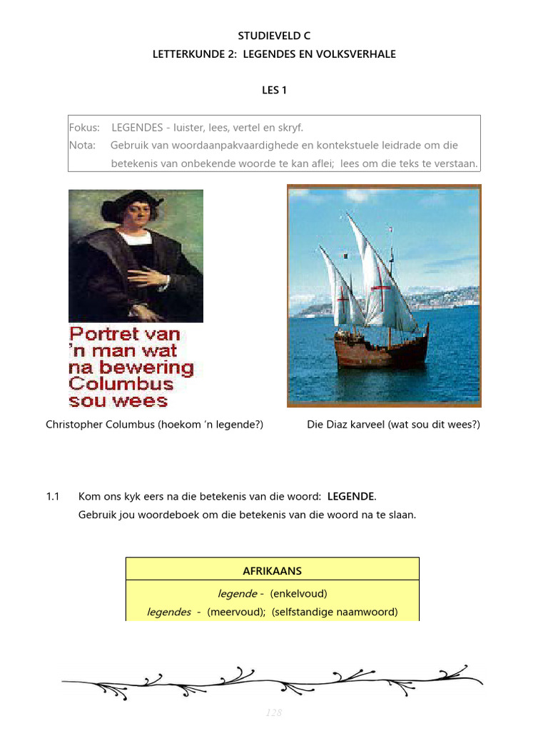 STUDIEVELD C Legendes en Volksverhale | PDF