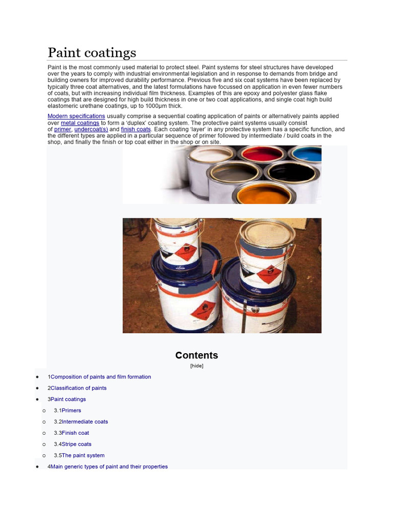Paint Coatings NACE Cetified | PDF