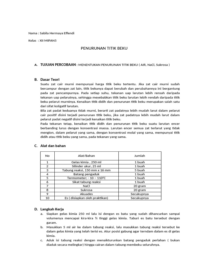 Pratikum Kimia | PDF