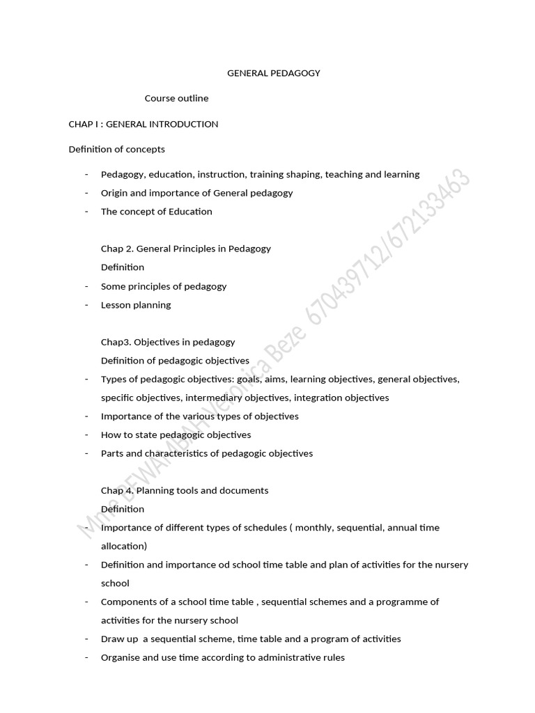 General Pedagogy | PDF