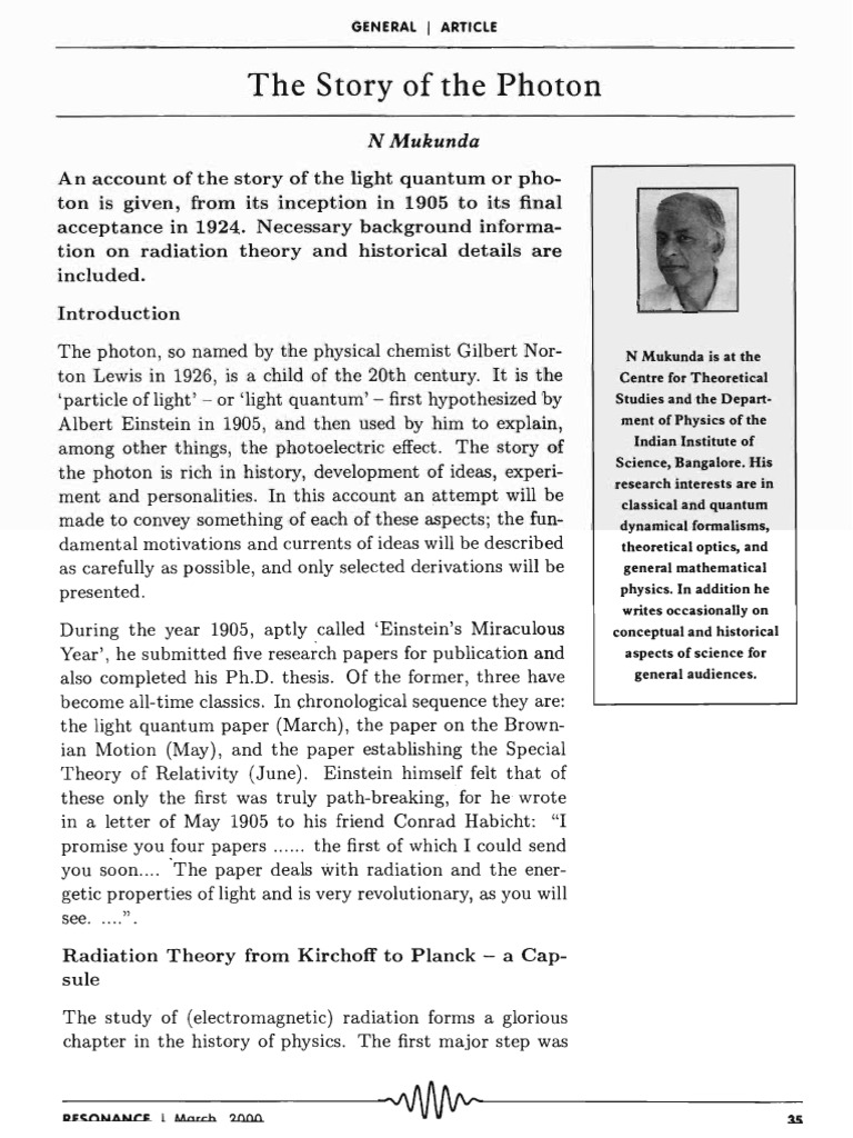 The Story of the Photon | PDF