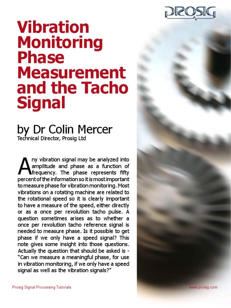 Vibration Monitoring Phase Measurement and The Tacho Signal: by DR ...