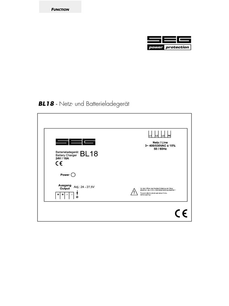 SEG Ladegerät bl18 - D | PDF