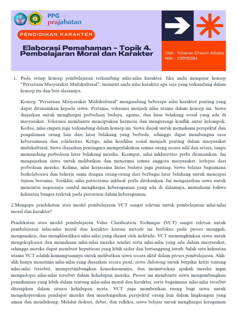 Elaborasi Pemahaman - Topik 4 | PDF