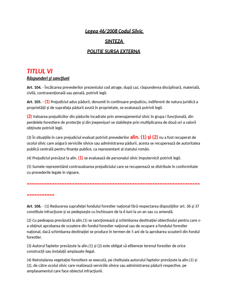 Codul Silvic | PDF