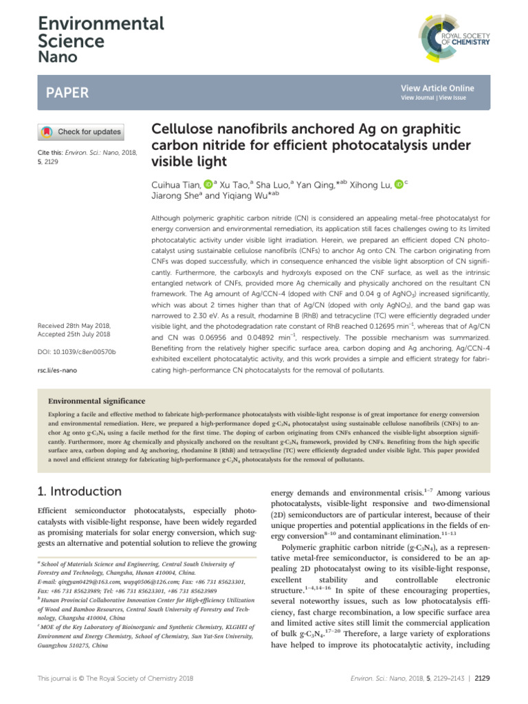 Environmental Science: Paper | PDF