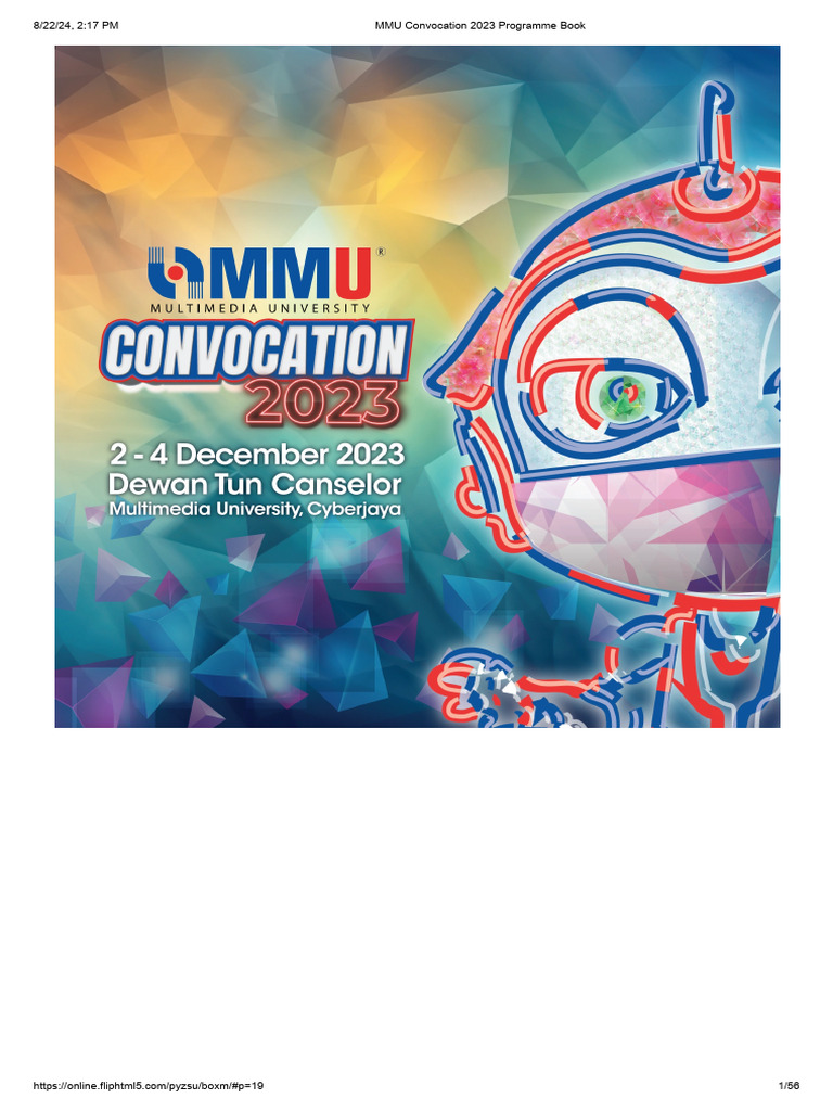 MMU Convocation 2023 Programme Book | PDF