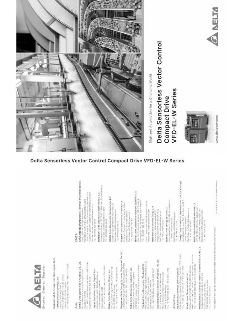 Delta EL-W Drive Manual | PDF