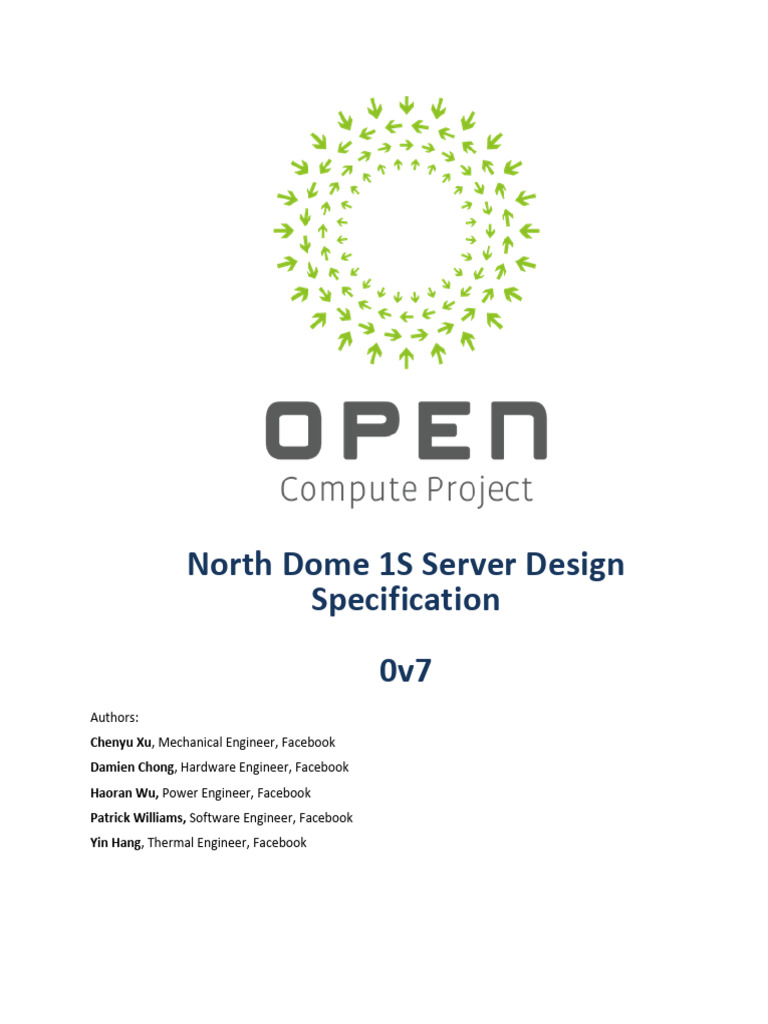 North Dome 1S Server Design Specification 0v70 | PDF