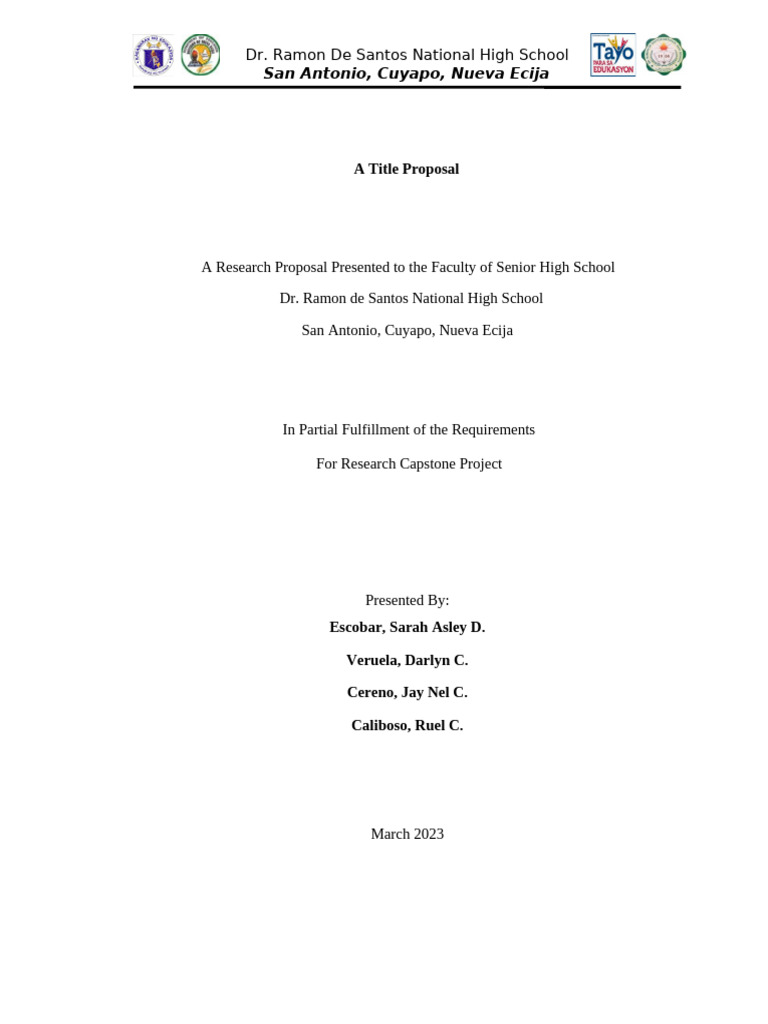 Title Defense For Capstone | PDF