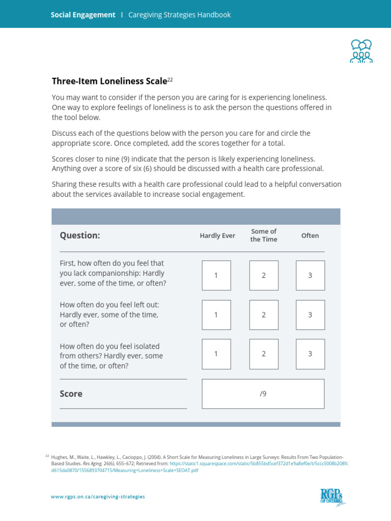 Three Item Loneliness Scale | PDF