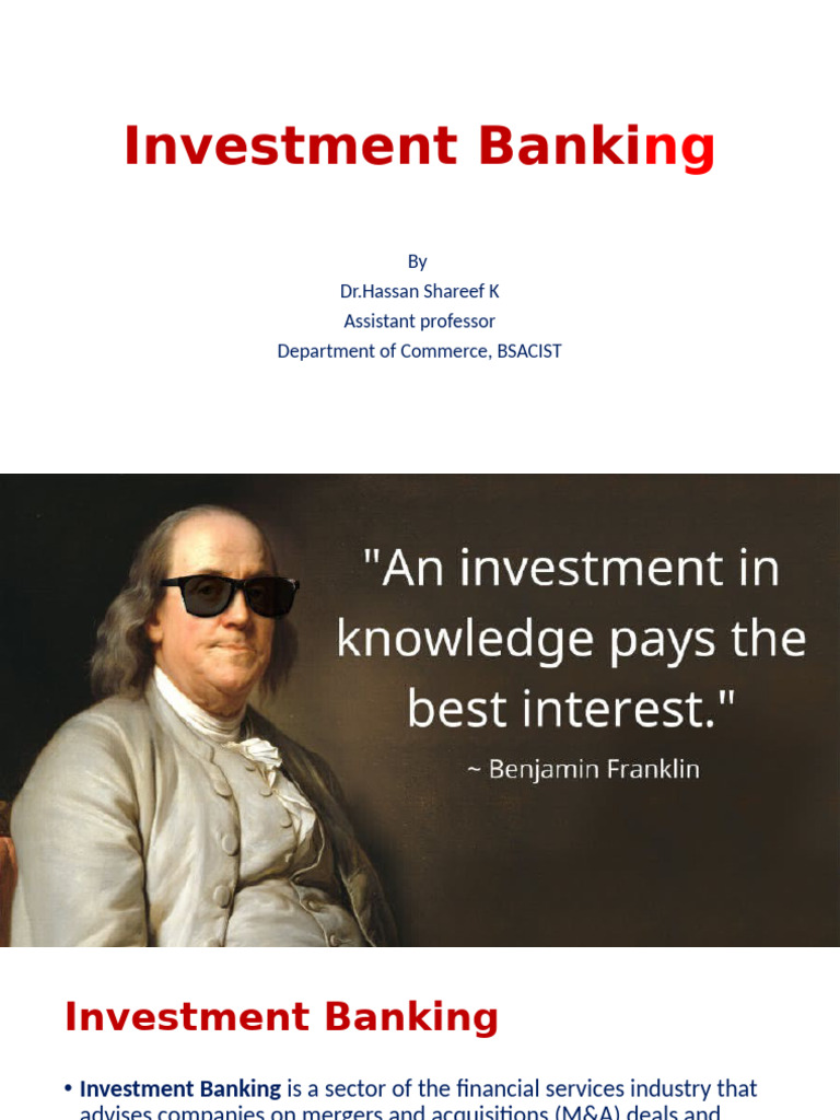Investment Banking | PDF