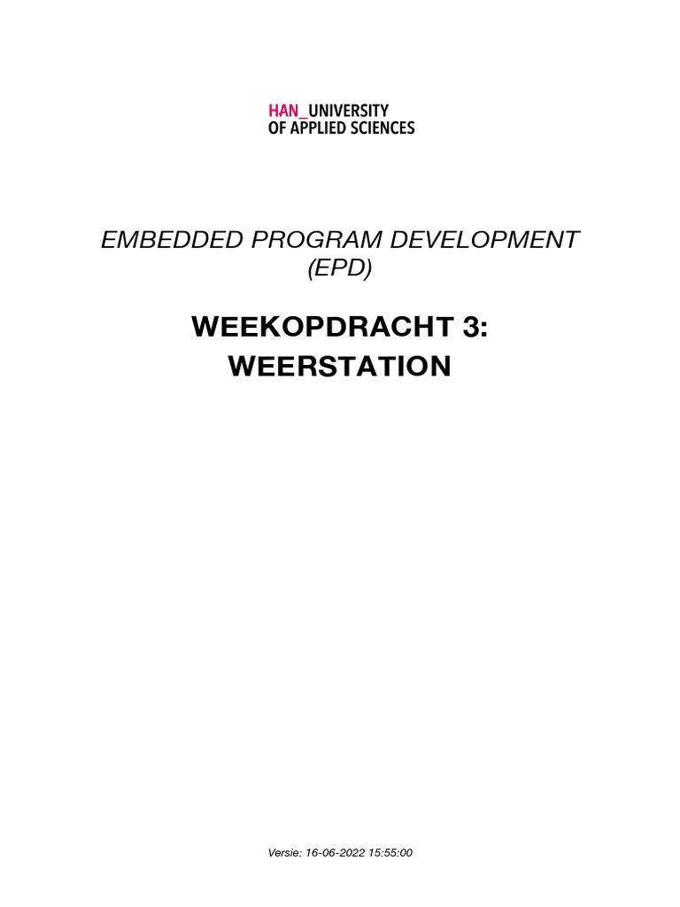 EPD 3 Weekopdracht Weerstation | PDF
