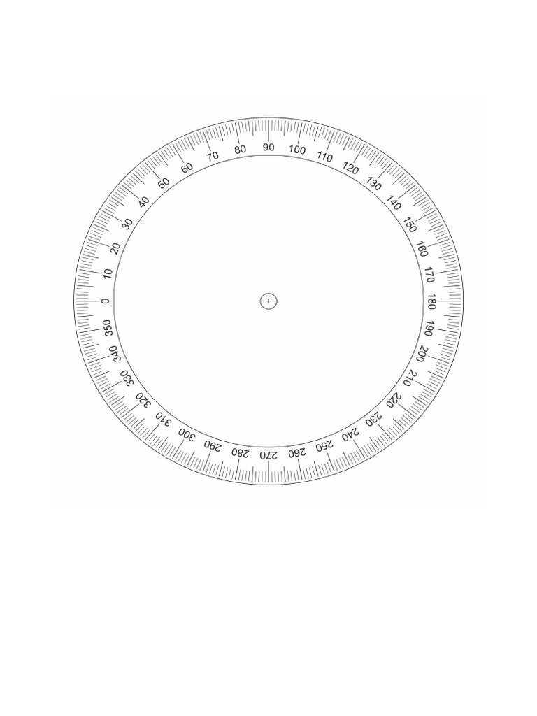 360 Degree Circle Template Printable - JPG | PDF