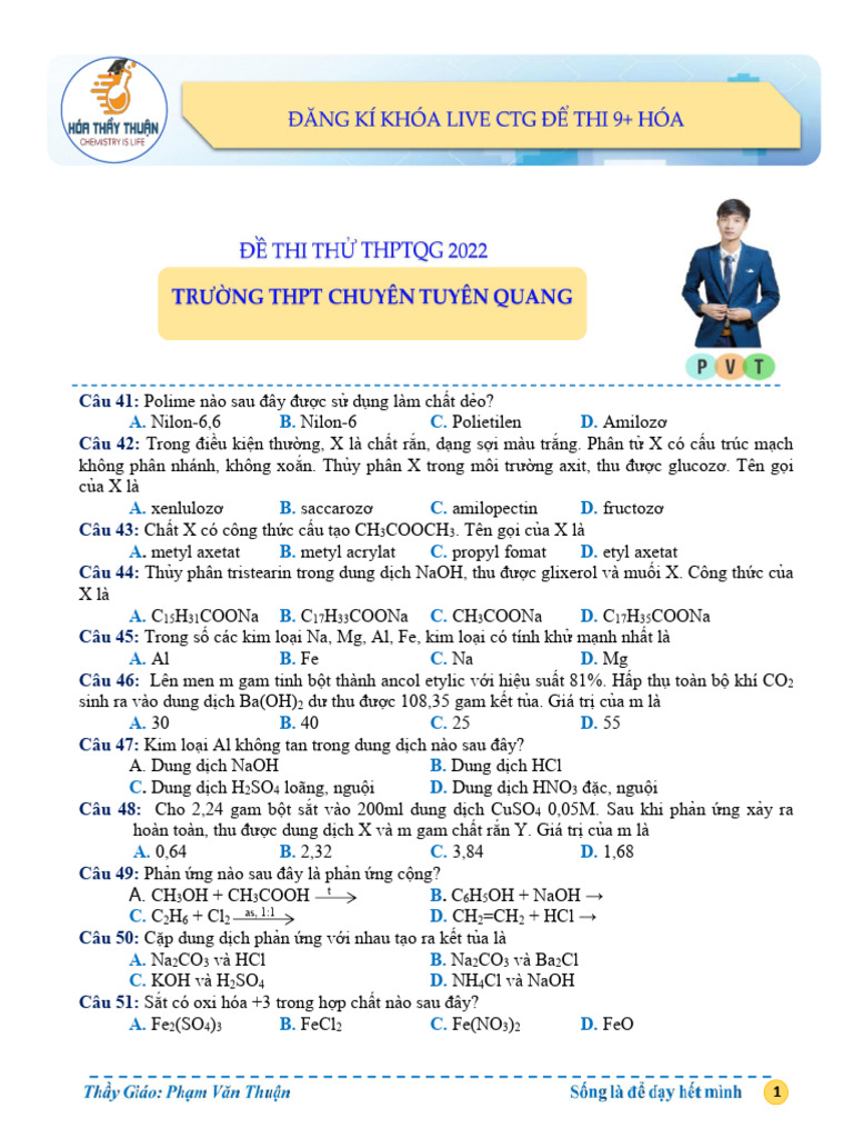 Trư NG THPT Chuyên Tuyên Quang | PDF