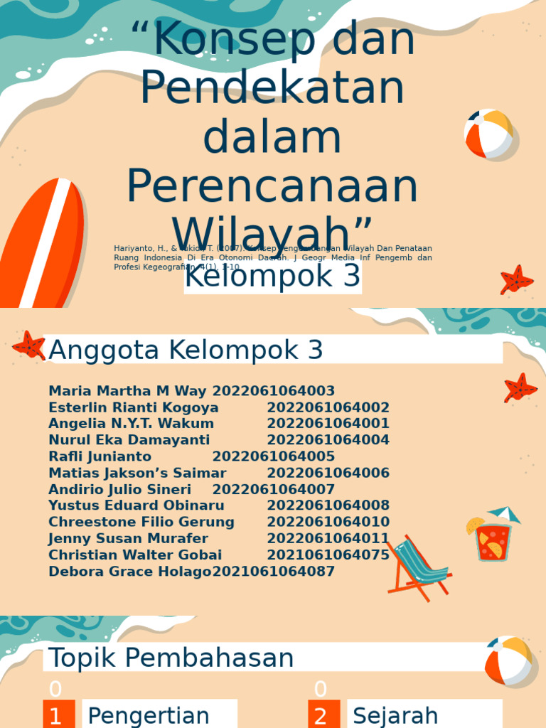 KLMPK 3 - Konsep Dan Pendekatan Perencanaan Wilayah | PDF | Politik