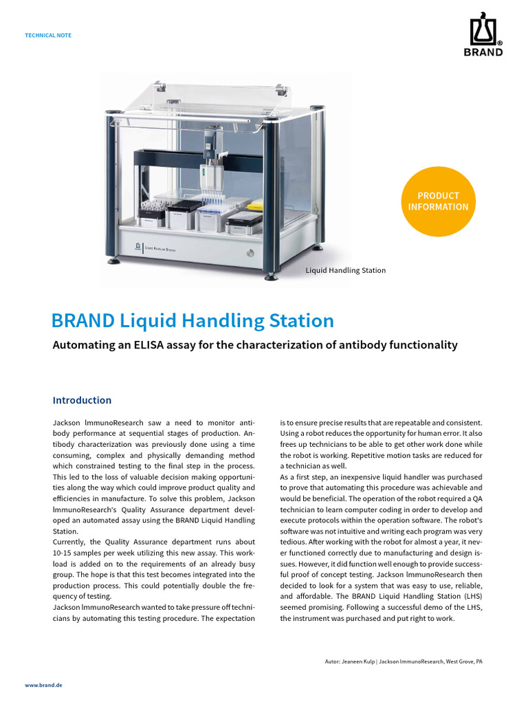Technical Note LHS Elisa 0524 | PDF