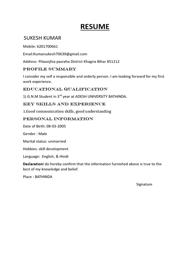 Sukesh Resume | PDF