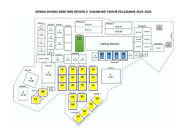 Denah Ruang Kelas TP 2024 2025 | PDF