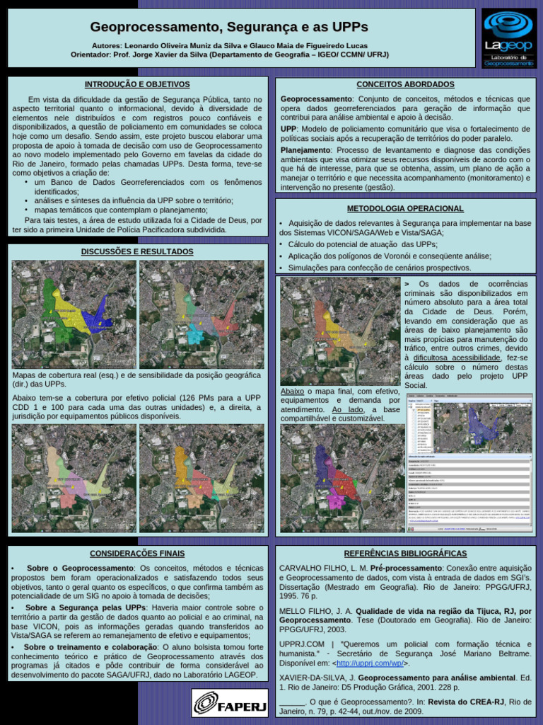 Painel Geoprocessamento, Segurança e As UPPs | PDF